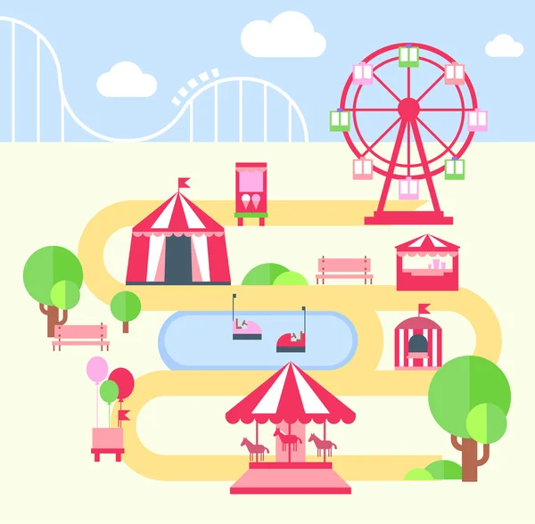 Amusement park infographic elements Stock Vector Image by ©TopVectors ...