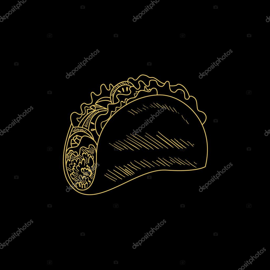 Taco Hand Drawn Sketch Stock Vector Image by ©TopVectors #109397640
