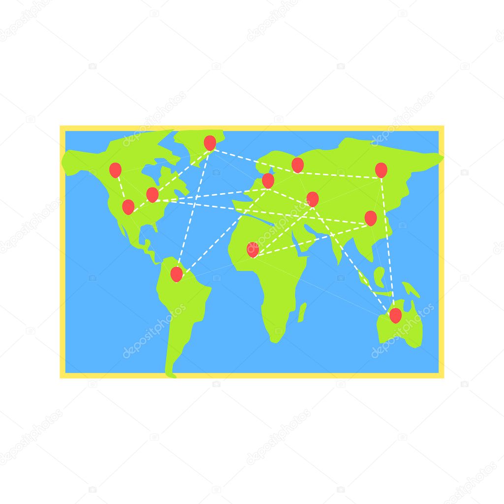 Logistics Destination Map Stock Vector by ©TopVectors 110215966