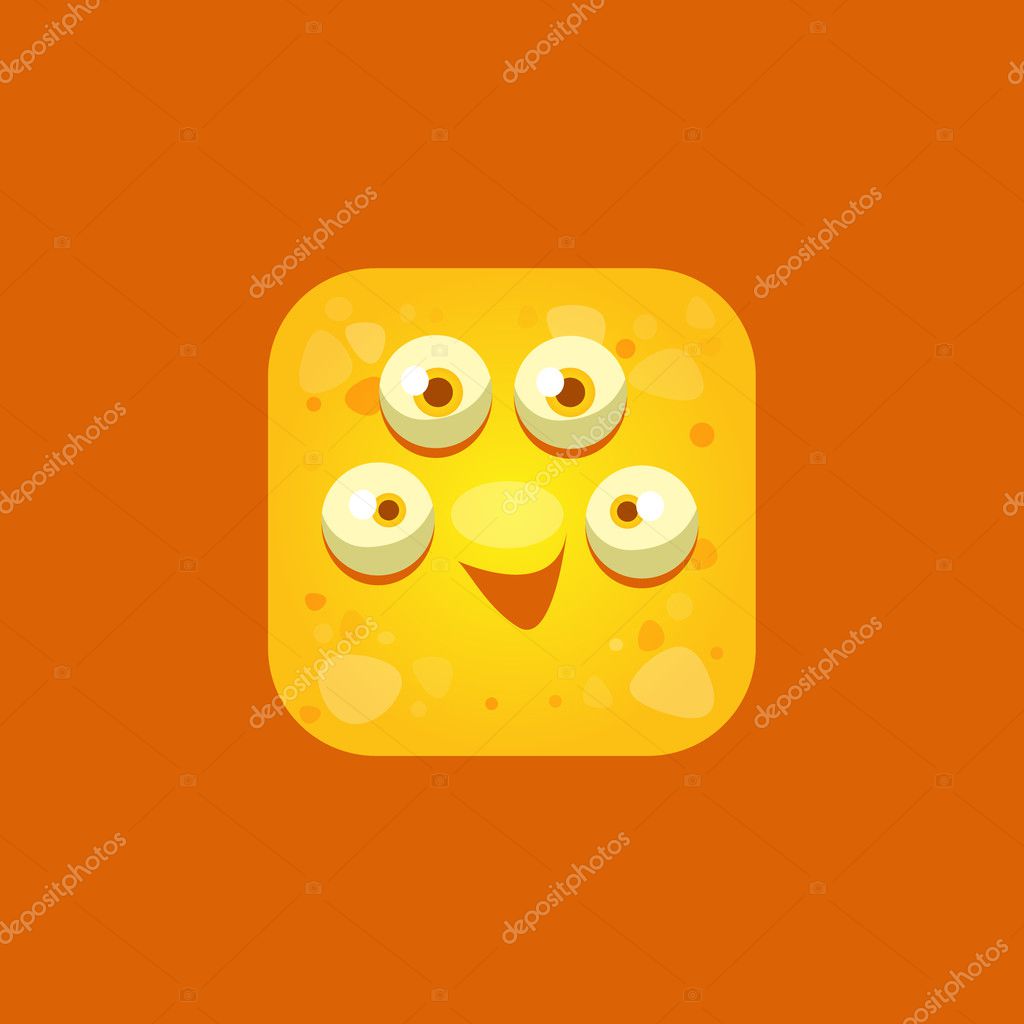 Content Yellow Monster Emoji Icon Stock Vector by ©TopVectors 112716194