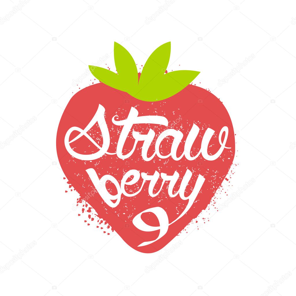Strawberry Name Of Fruit Written Stock Vector Image by ©TopVectors ...