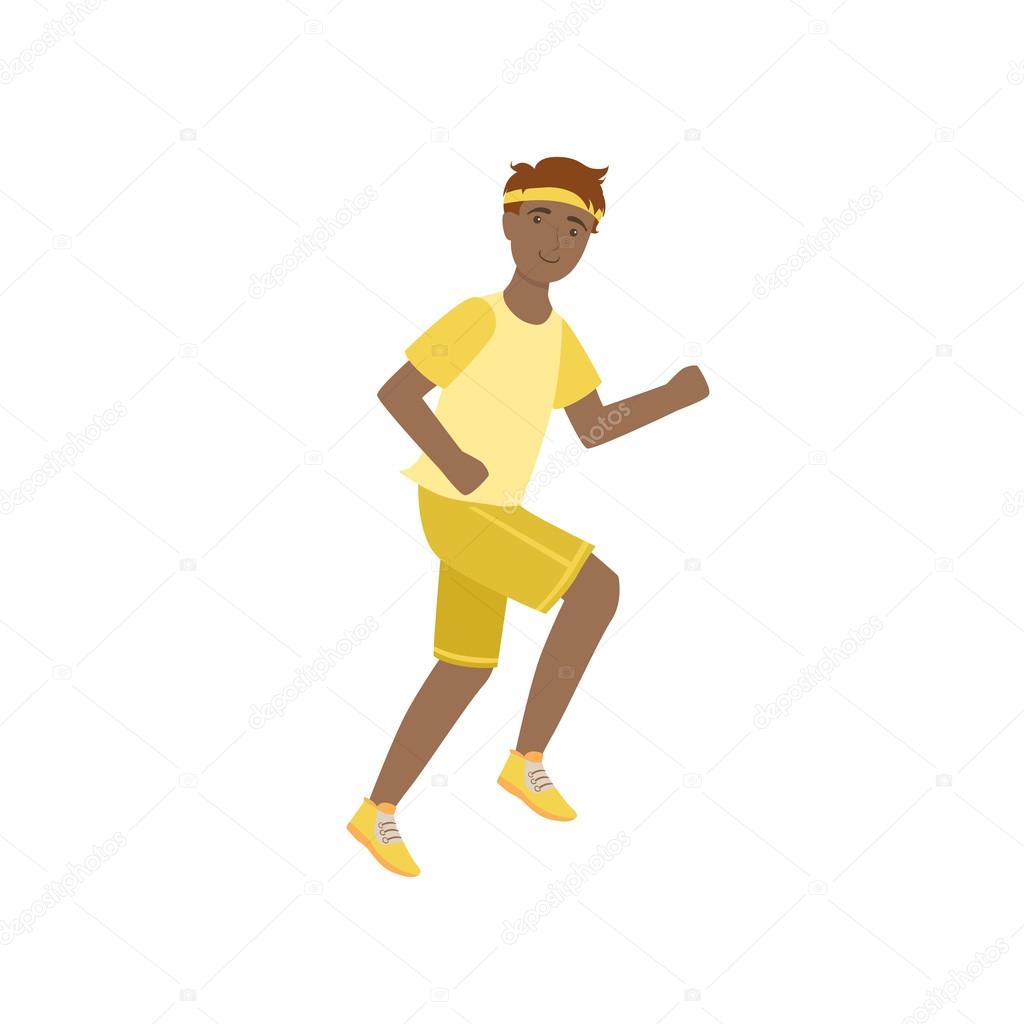 Man Running In Yellow Uniform Stock Vector by ©TopVectors 119449356