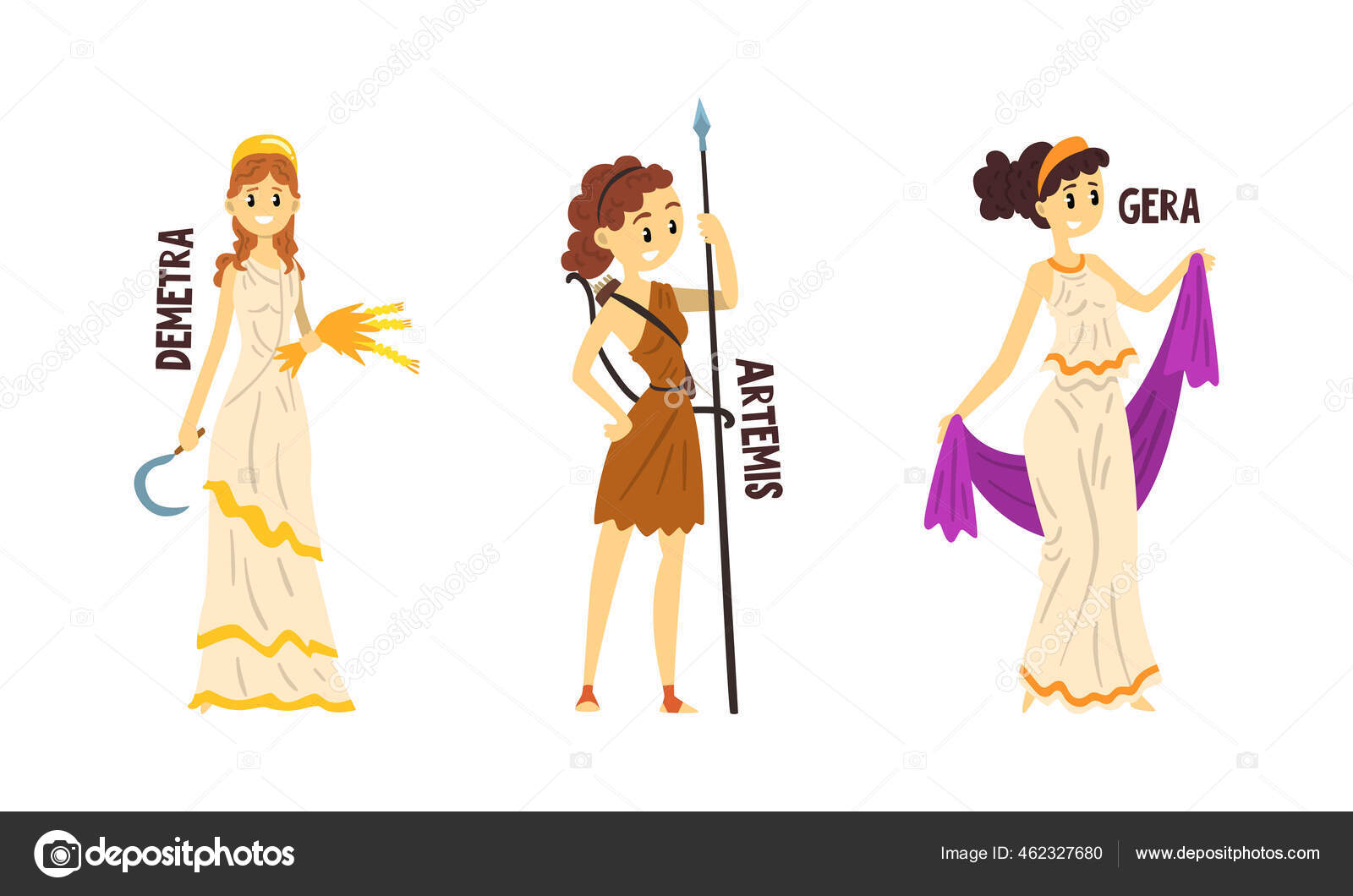 Demetra, Artemisz, Gera Olümposzi görög istenek szett, ókori ...
