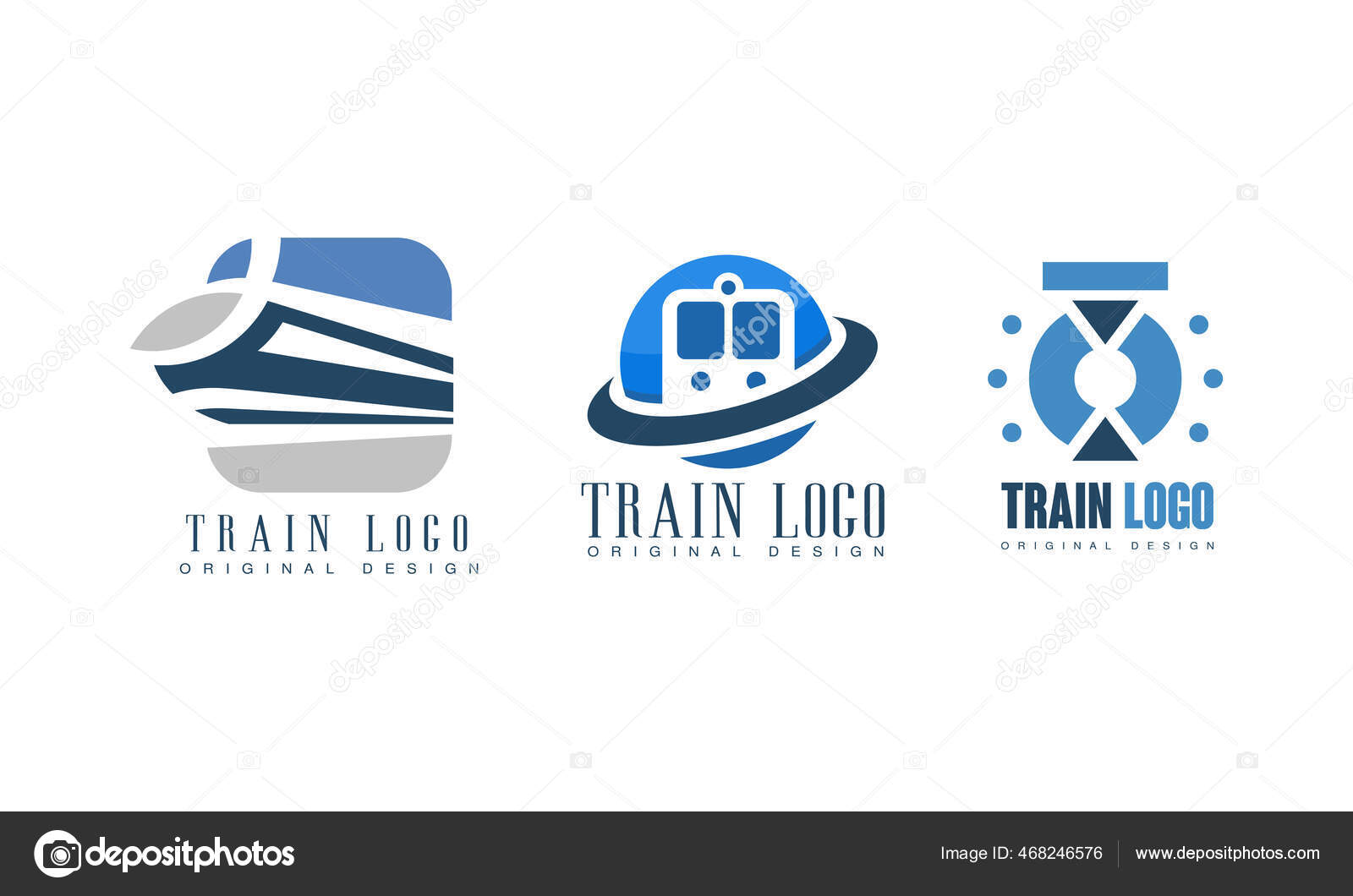 Image vectorielle Logo du train Design original, transport ferroviaire ...