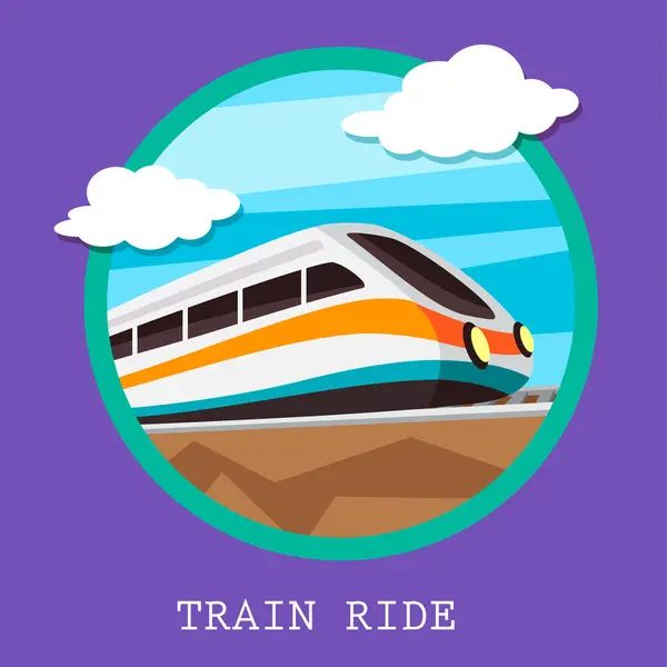 Railway train logo original design, modern railroad transport emblem ...