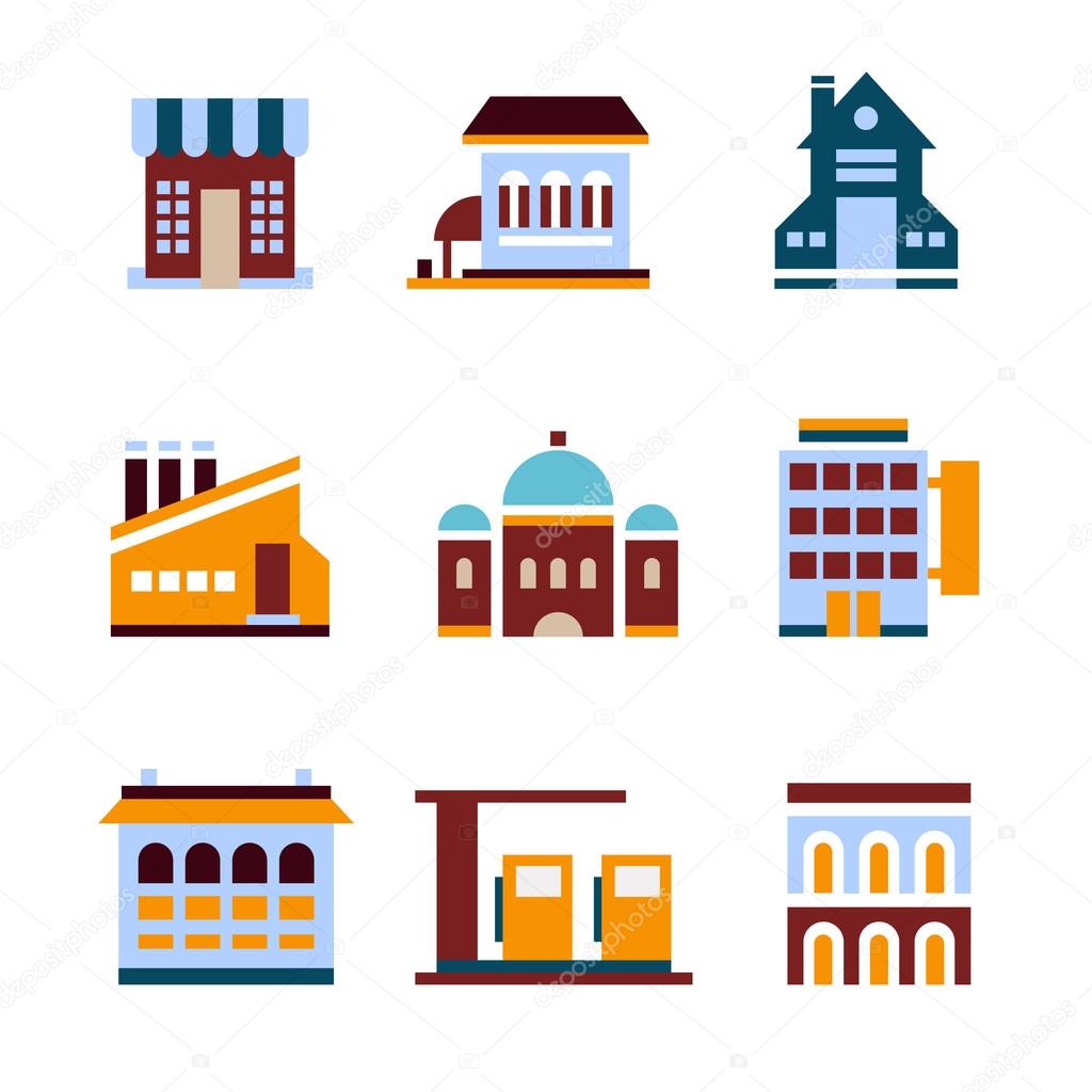 Building icon set. Abstract architecture Stock Vector by ©TopVectors ...