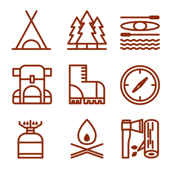 Camping symbols Vector Art Stock Images | Depositphotos