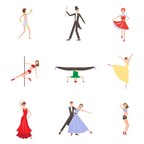 Collection of professional dancers dancing classical and modern dance ...