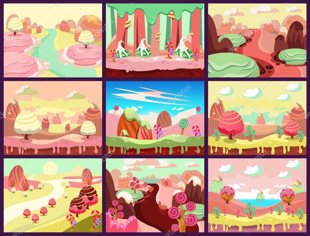 Candy Land Vector — Stock Vector © TopVectors #78042214