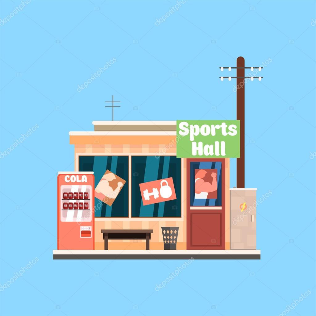 Sports Hall Front. Vector Illustration Stock Vector Image by ...