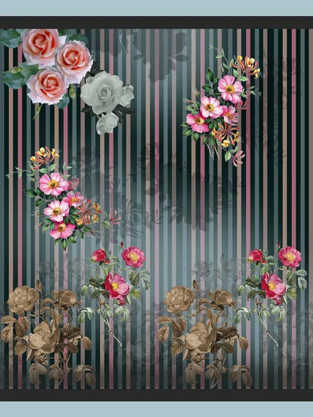 Kolase dengan bunga mawar Stock Photos, Royalty Free Kolase dengan ...