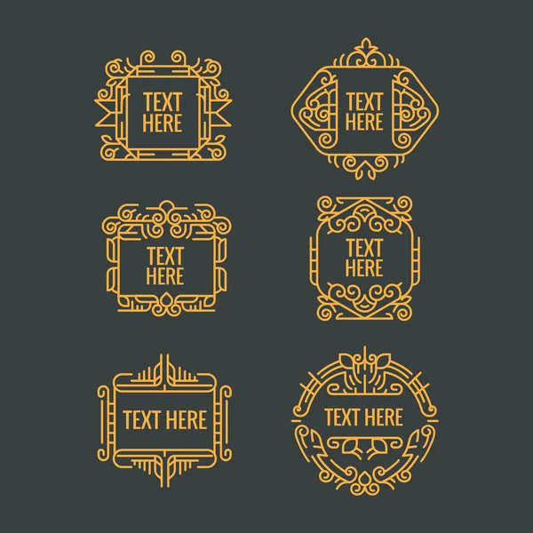 Classic art deco luxury minimal hipster geometric vintage vector ...