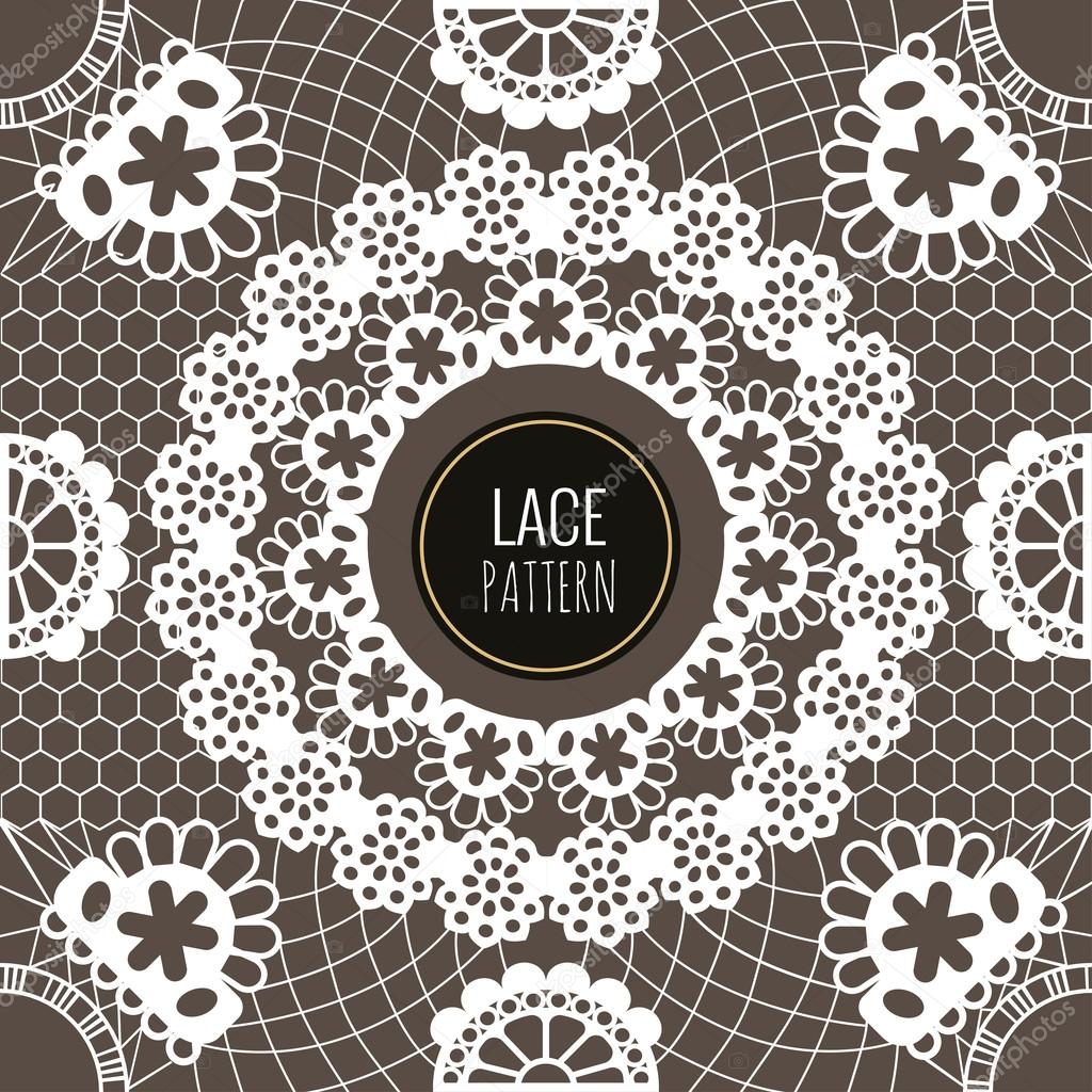 Lace borders on brown background Stock Vector Image by ©kupritz #120536462