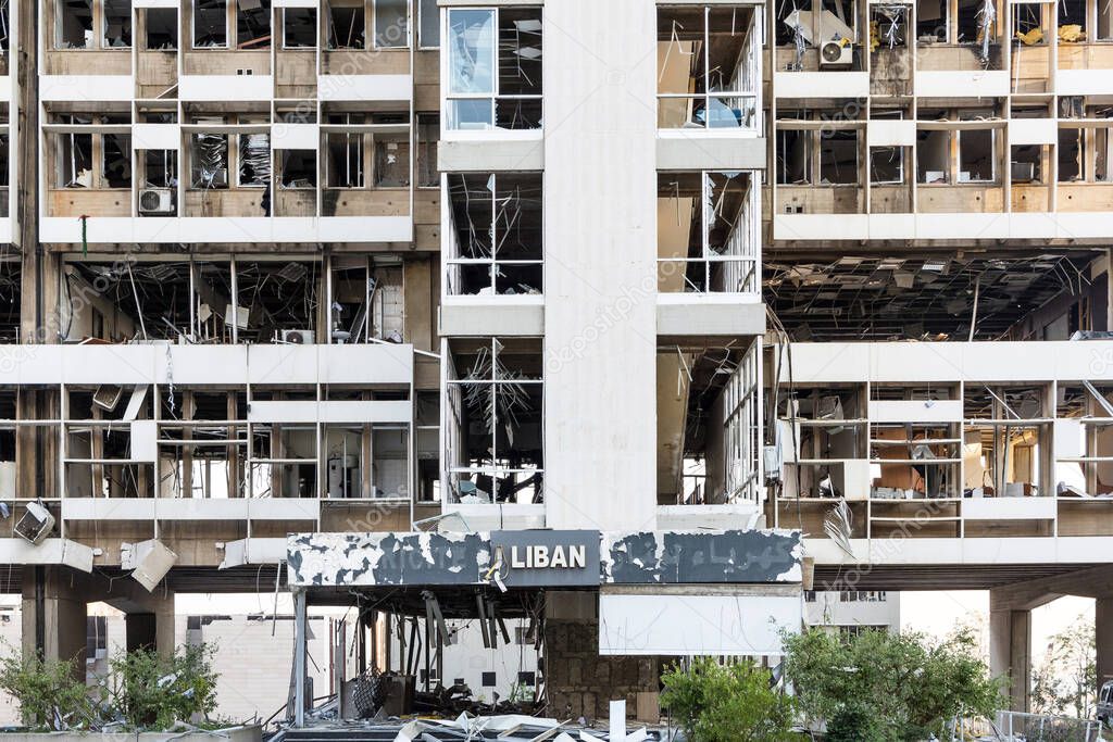 Edificio De Electricidad Del Líbano Edl En El Barrio De Mar Mikhael