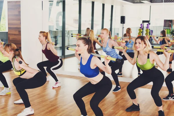 Group of young women in the fitness class Stock Photo by ©Milkos 115518558
