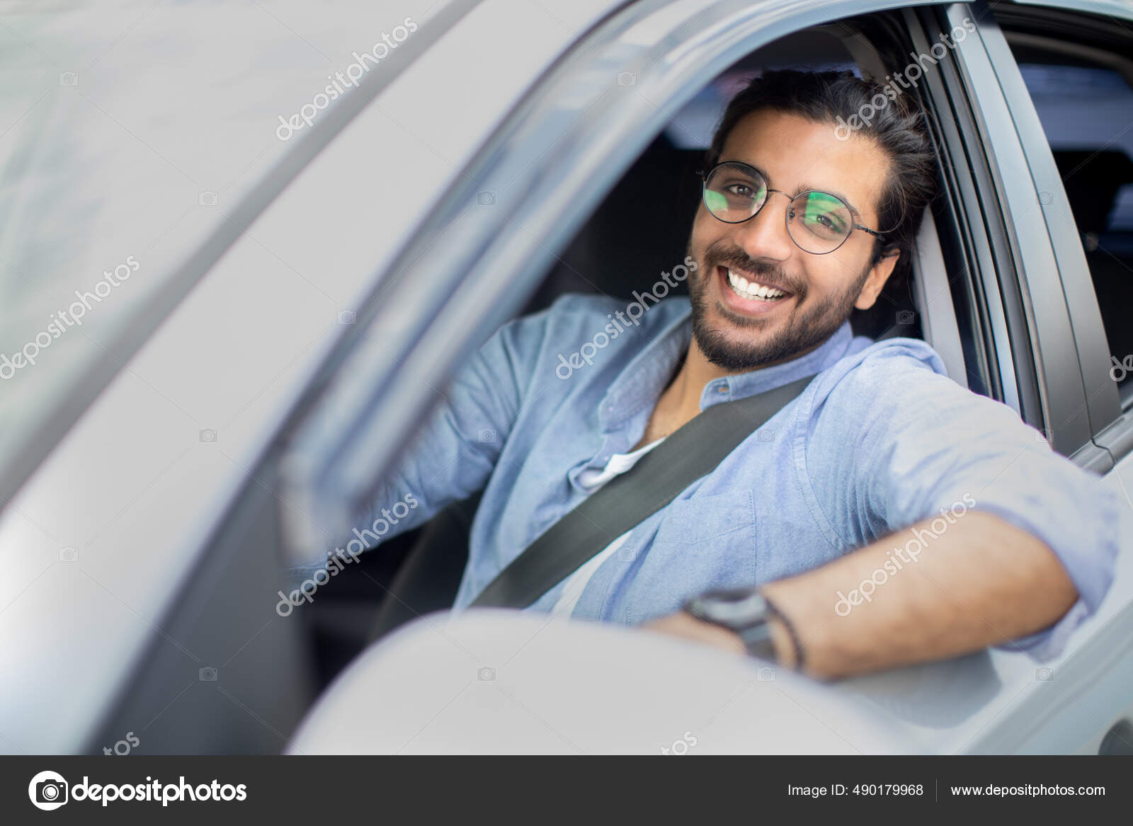 Indian Man Driving Car