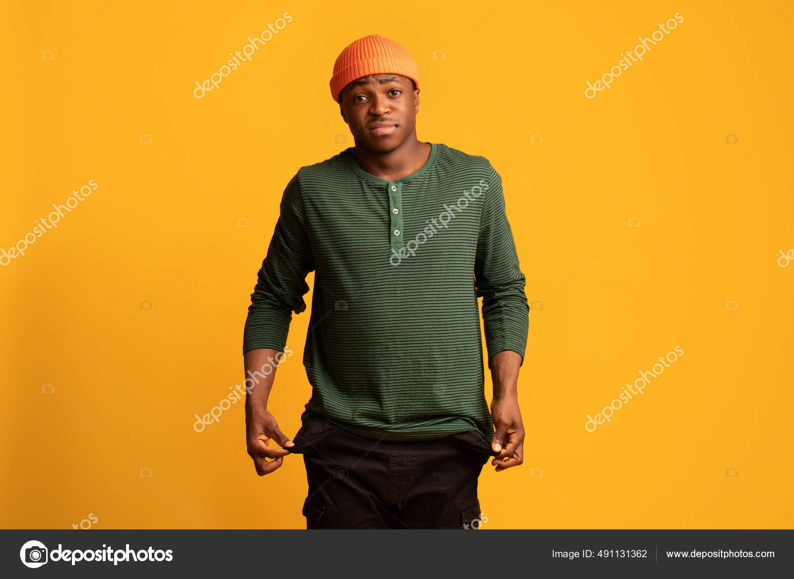 Black Man Empty Pockets