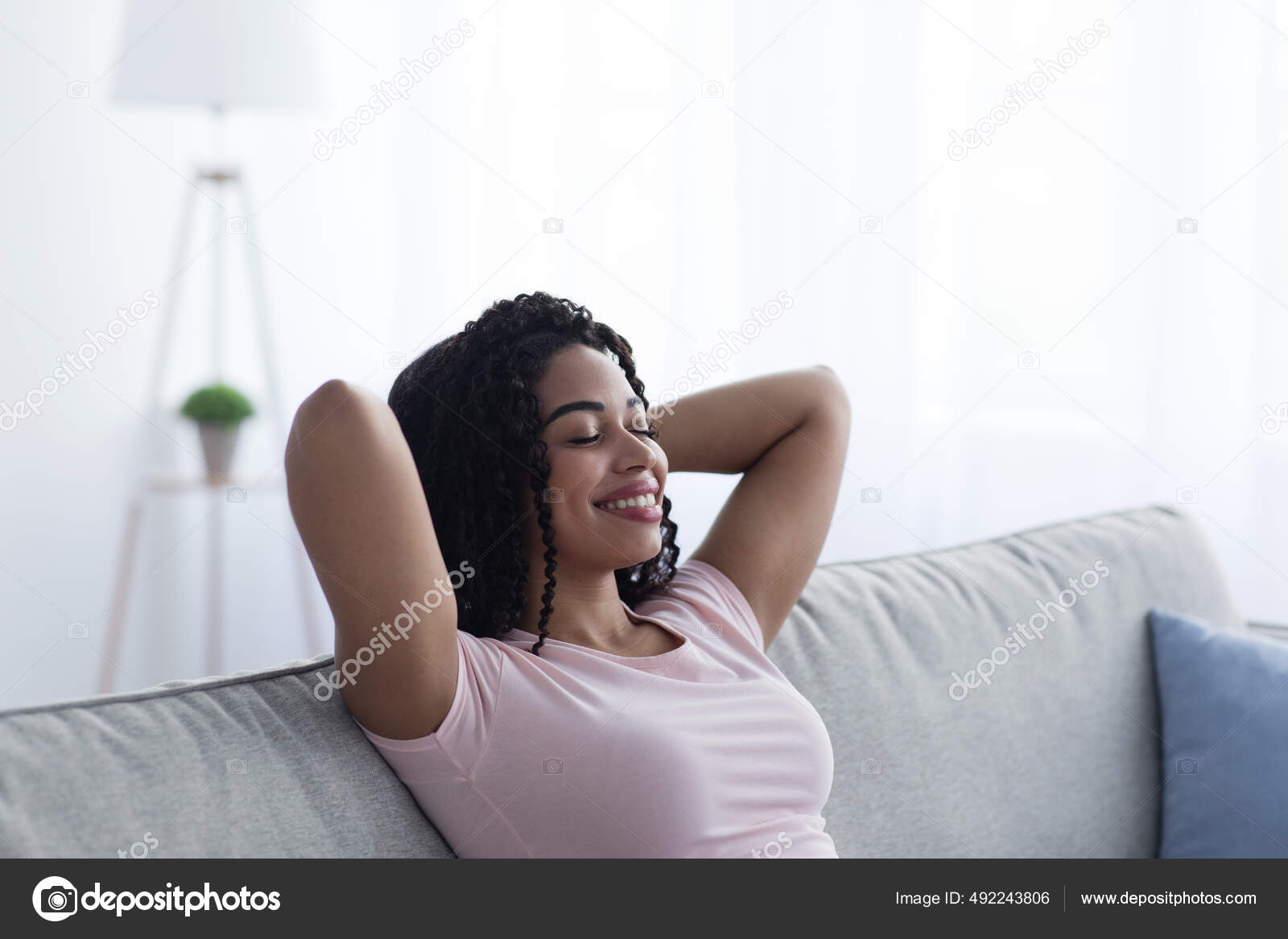 Silence and rest at home alone, relax from household chores or work ...