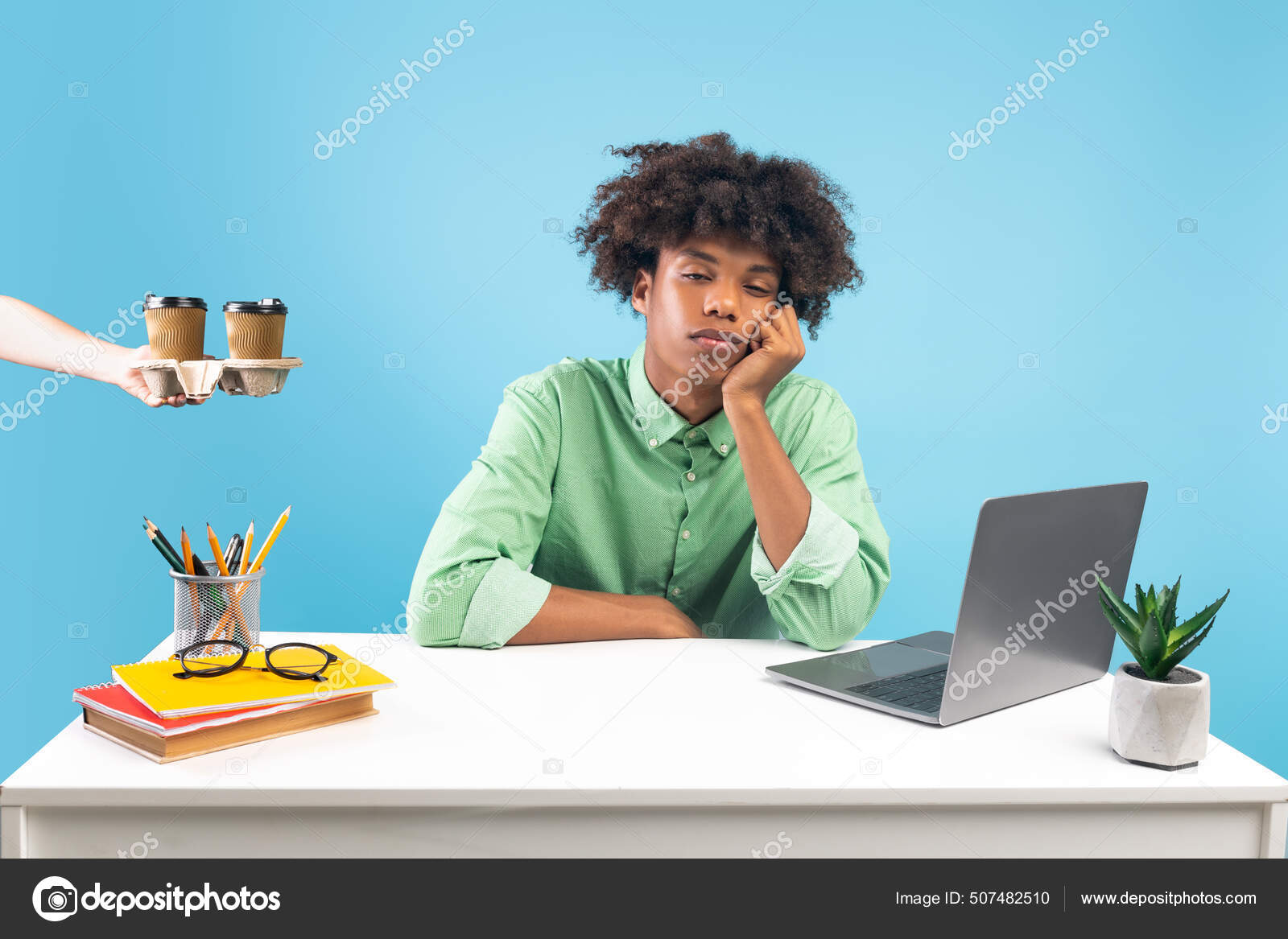 Sleeping Student At Computer