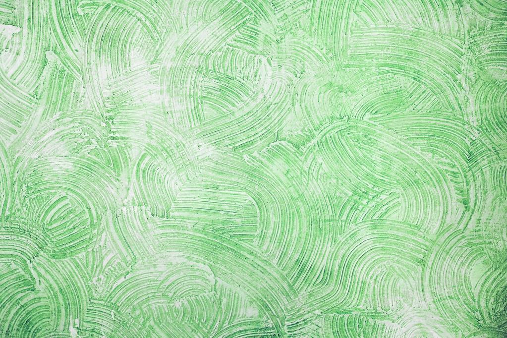 Decorative green plaster texture on the wall - background — Stock Photo ...