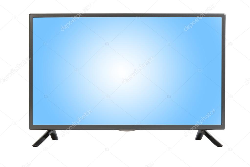 Modern TV set isolated at white background — Stock Photo © Milkos #69850907