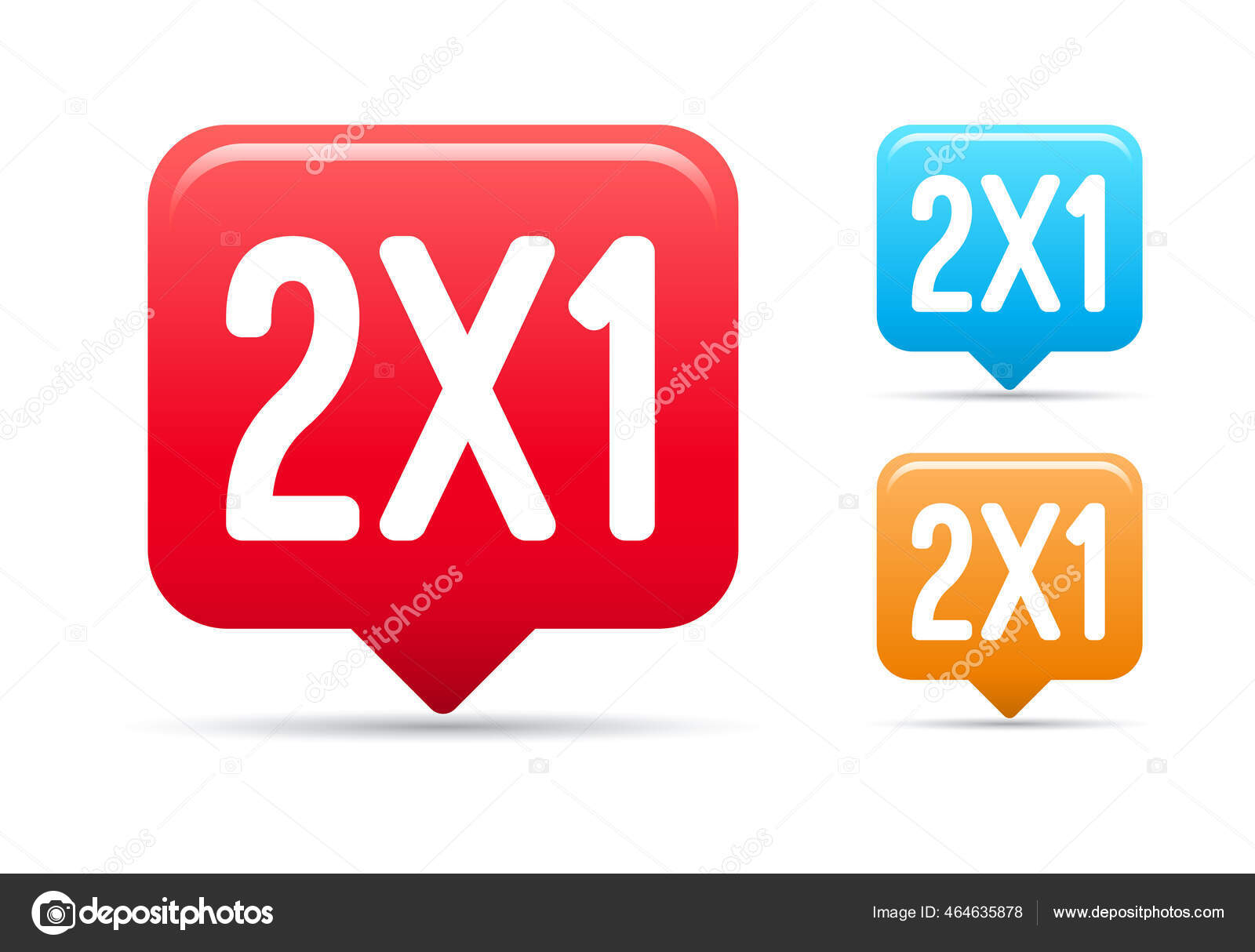 2X1 Tags Vector Set Stock Vector by ©alegretgrafic 464635878