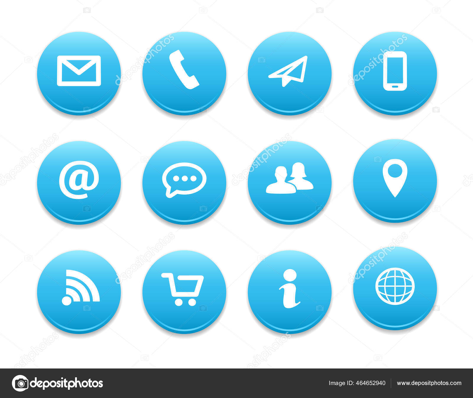 Contact Icons Vector Stock Vector by ©alegretgrafic 464652940