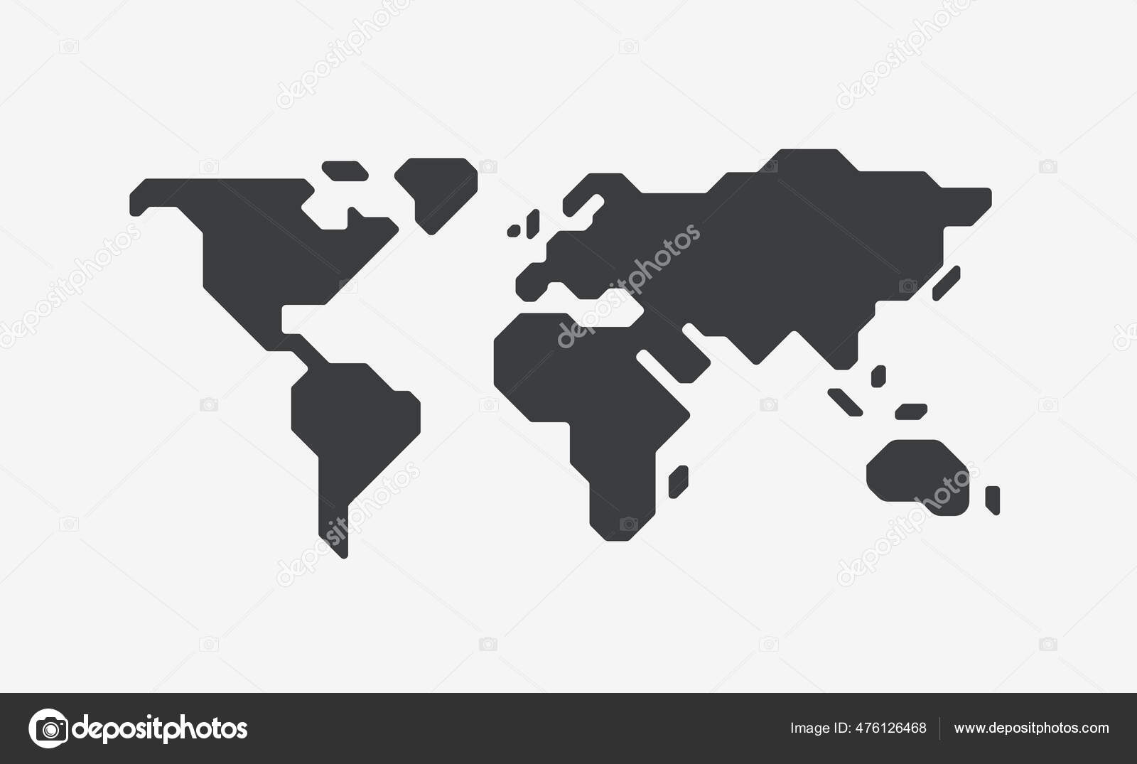 World Map Flat Vector
