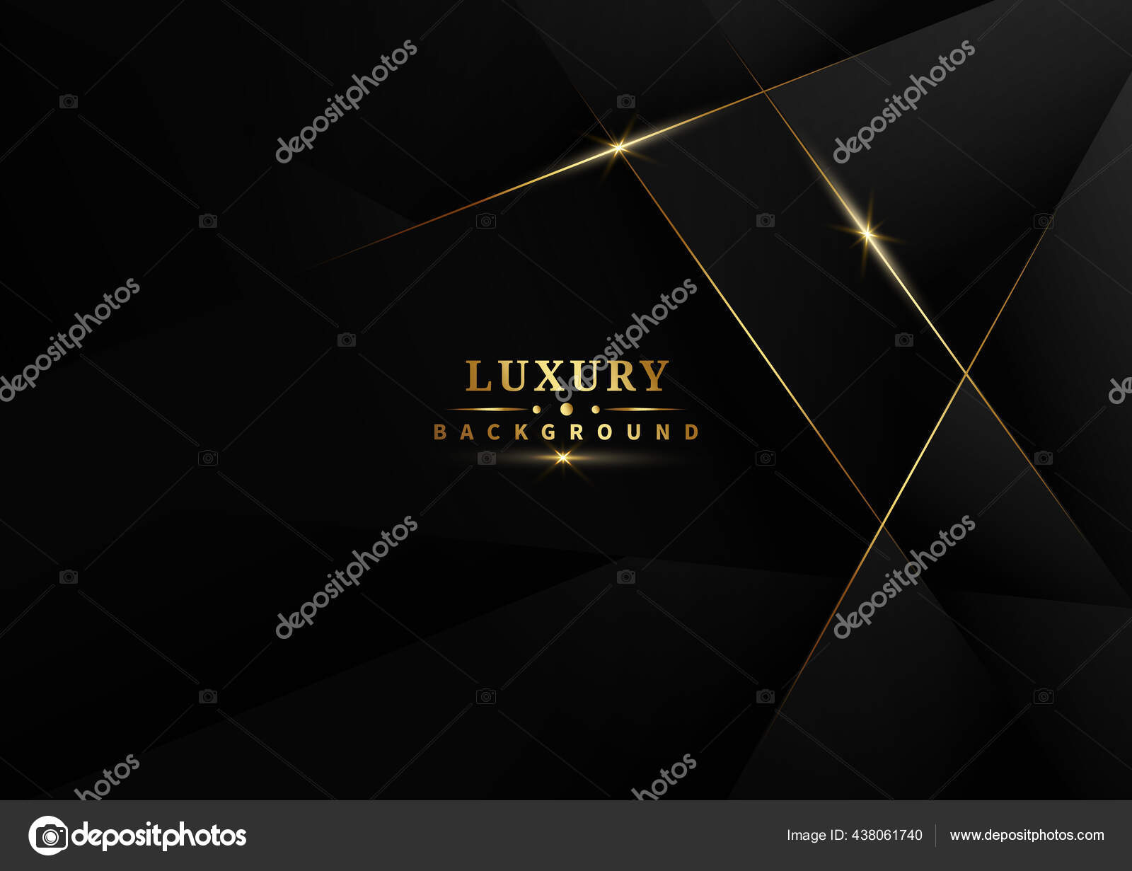 Abstract Dark Design Geometric Background Decor Golden Lines Copy Space ...