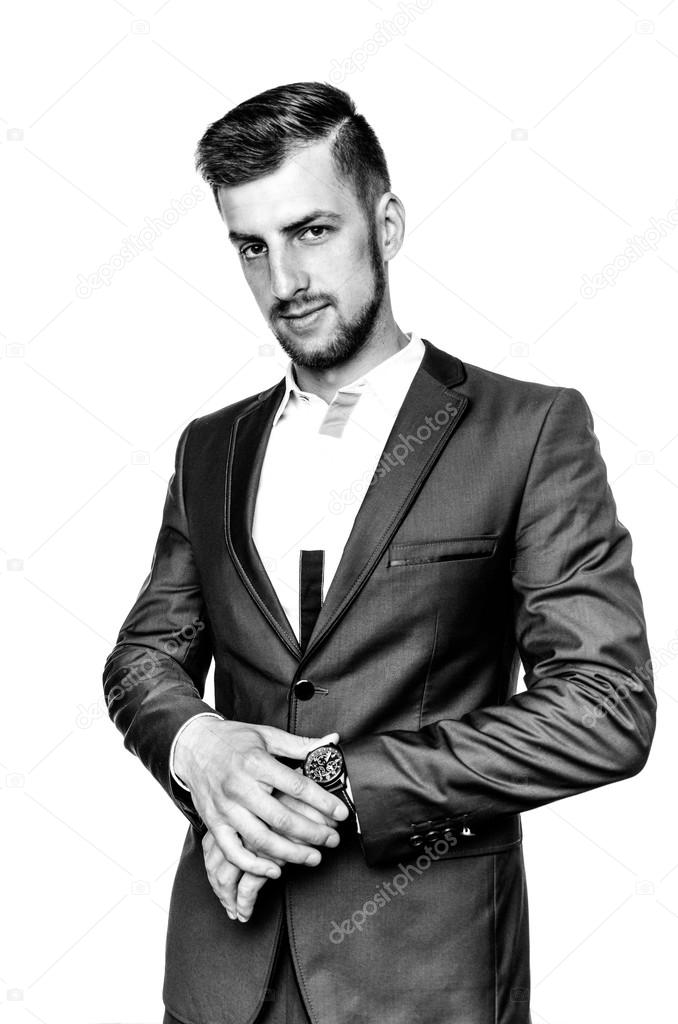Handsome man in suit, Stock Photo by ©smmartynenko 113525314