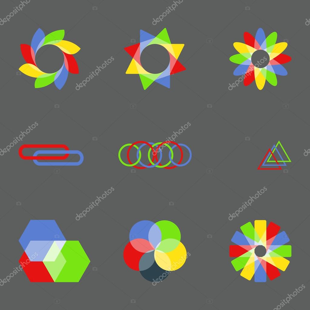 Multi-colored logos Stock Vector Image by ©alik676 #66009937