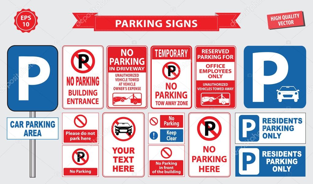 No Parking Signs Vector
