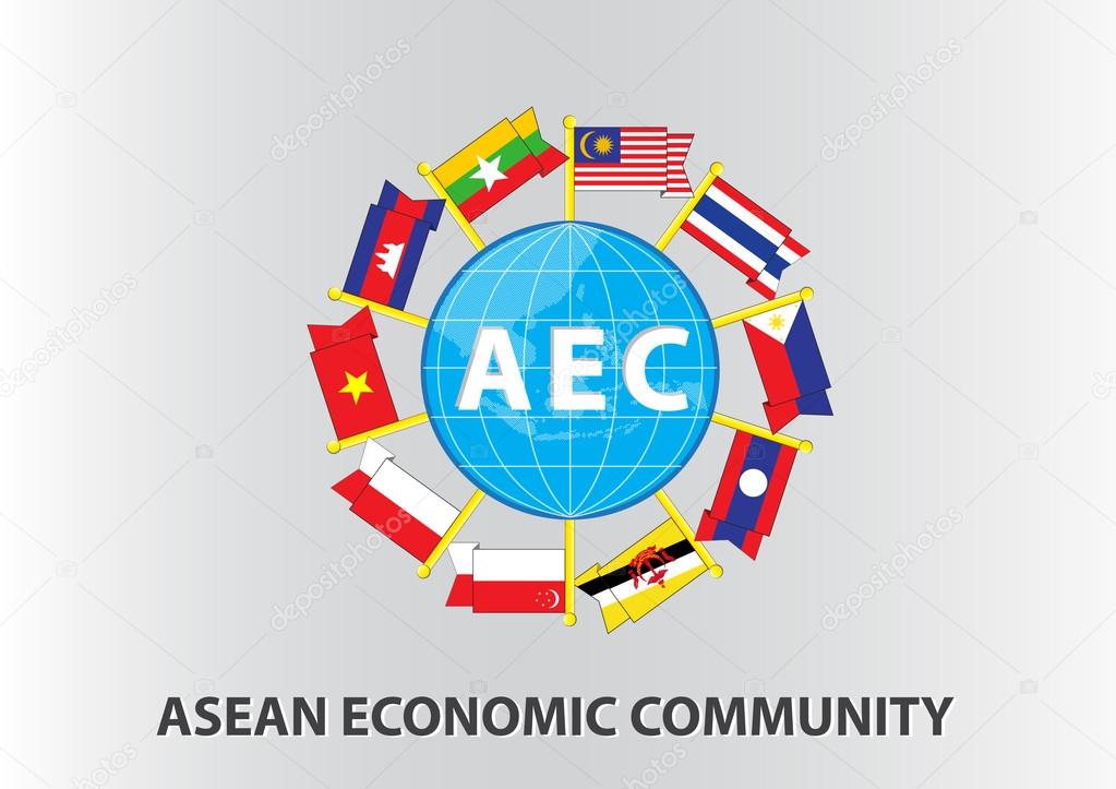 Asean Flags with globe illustration — Stock Vector © coolvectormaker ...