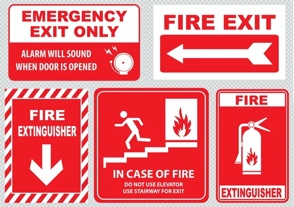 Fire warning signs set — Stock Vector © coolvectormaker #73622931