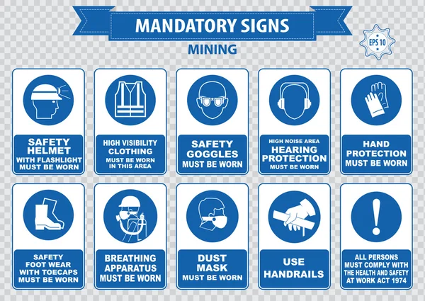 Mining safety icons collection Stock Vector Image by ©coolvectormaker ...