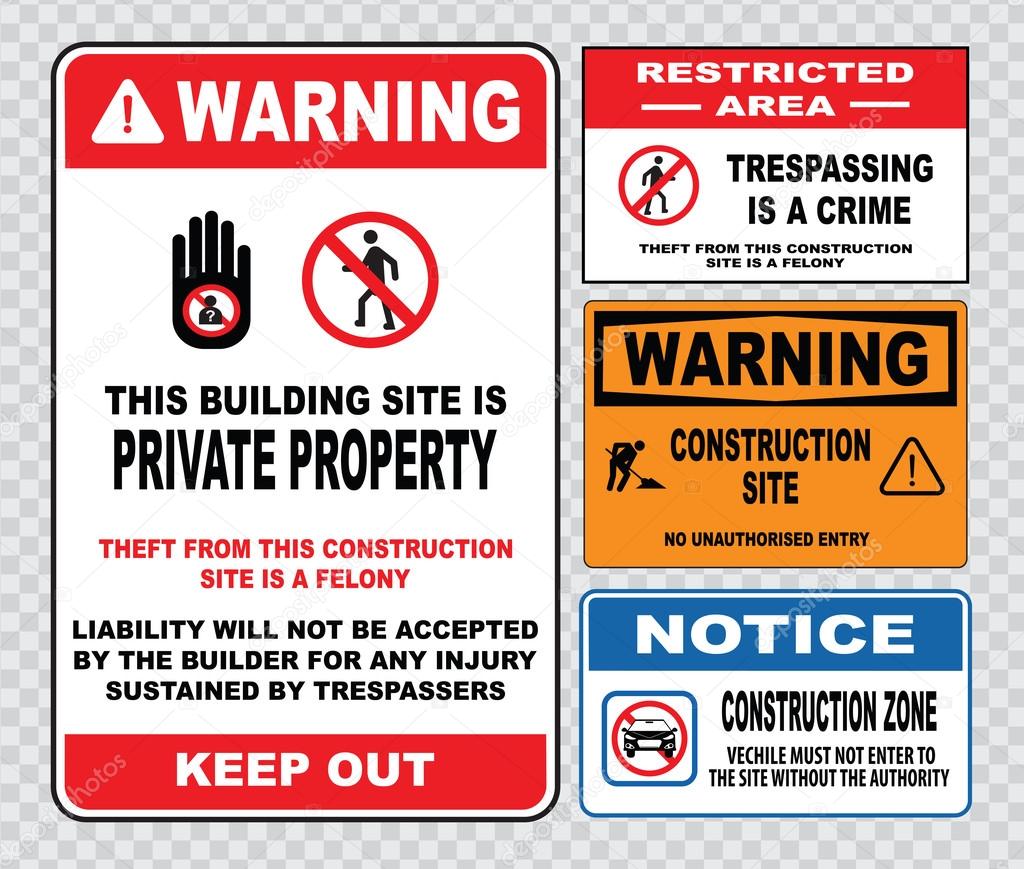 Site or construction safety signs Stock Vector Image by ...