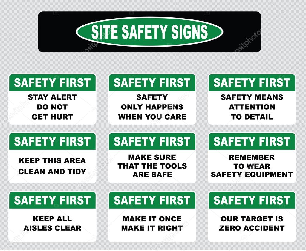 Safety signs set — Stock Vector © coolvectormaker #73623173