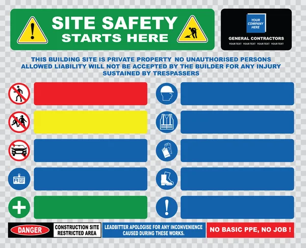 13,947,087 Site safety signs Vector Images | Depositphotos