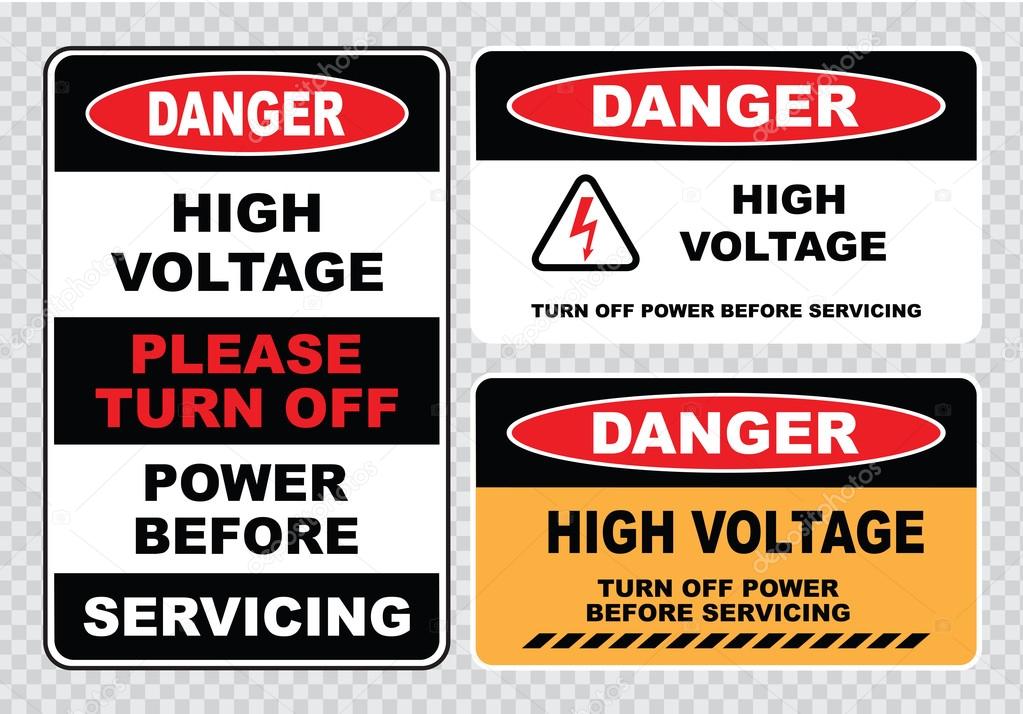 Electrical safety signs — Stock Vector © coolvectormaker #73713093