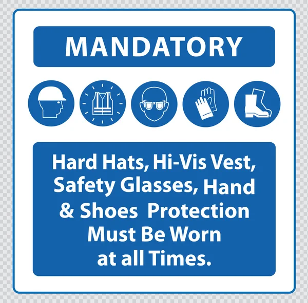 Construction Site Mandatory Signs Stock Vector by ©coolvectormaker 73623081