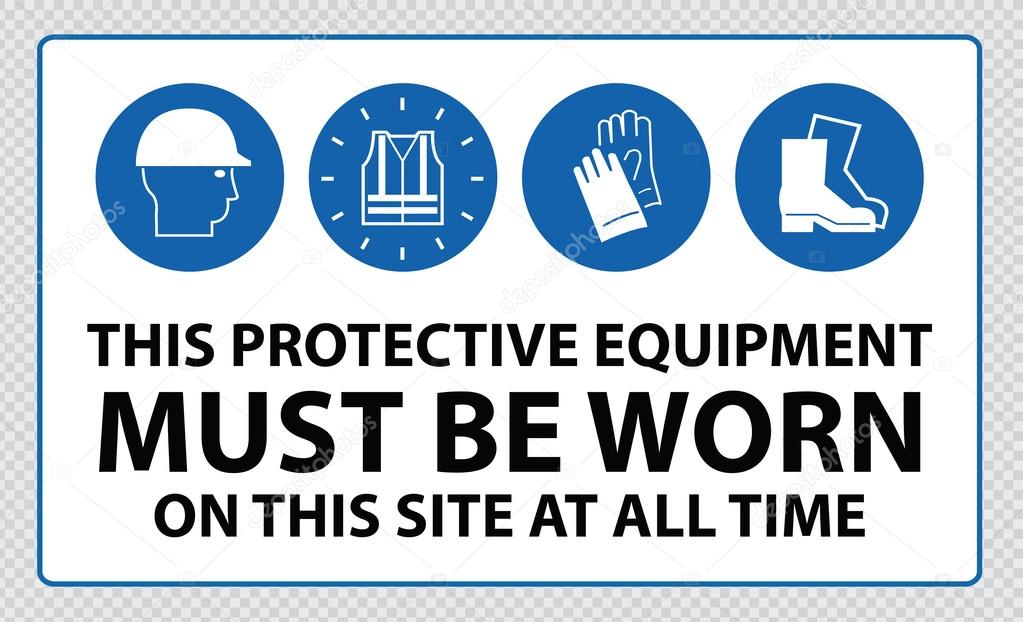 Mandatory signs at construction zone Stock Vector Image by ...