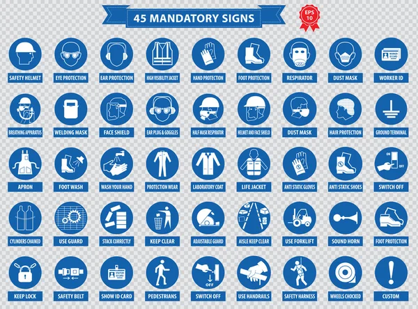 Mandatory Signs Construction Health Safety Sign Used Industrial ...