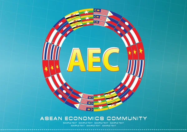 AEC or Asia Economic Community or ASEAN south easr asia flag Stock ...