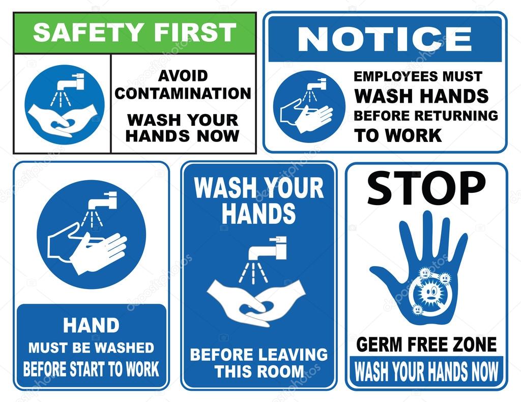 Wash your hands signs Stock Vector Image by ©coolvectormaker #89584718