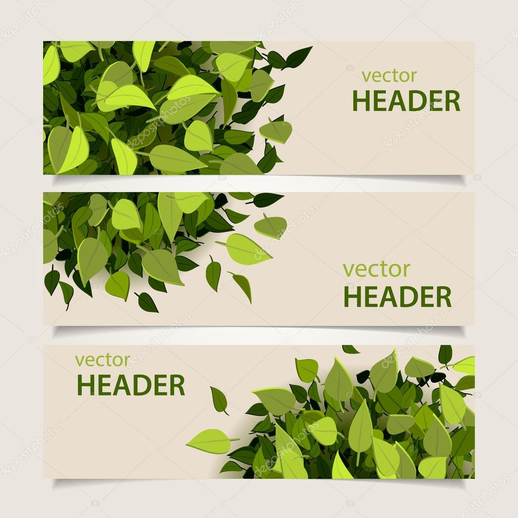 Leaf headers set Stock Vector Image by ©Rustle #102923978