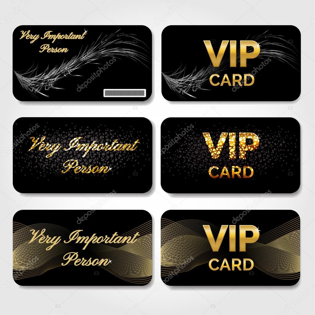 Set of Black VIP Cards Stock Vector by ©CrisPersonally 90768640