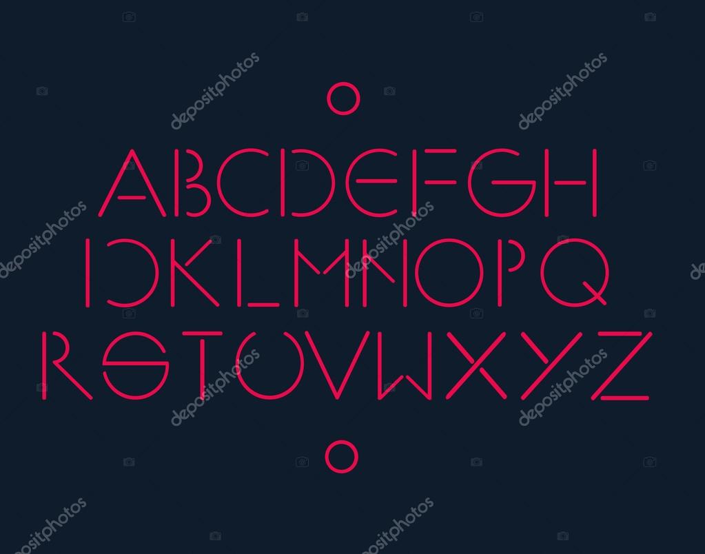 Minimalistic and simple line style font. Stock Vector Image by ©RaleLav ...