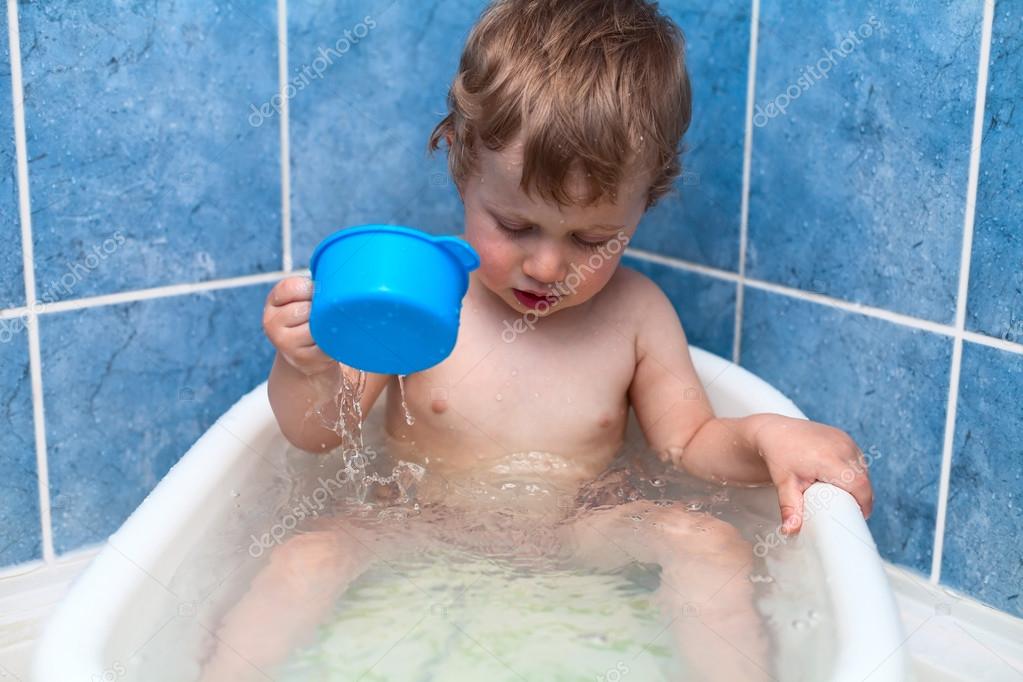 Washing boy — Stock Photo © CHVart #69068551