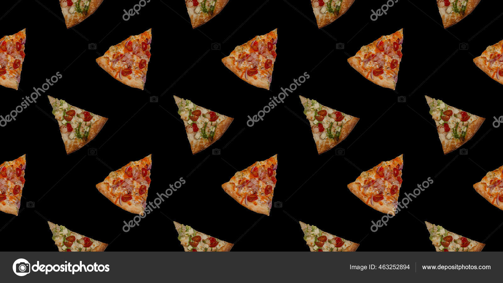 Seamless Repeating Pizza Pattern Geometric Background Elements Italian ...