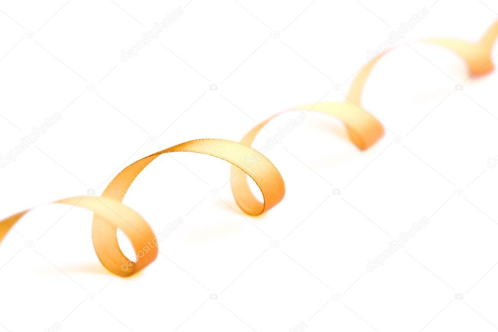 Curved gold silk ribbon — Stock Photo © ouh_desire #63051679